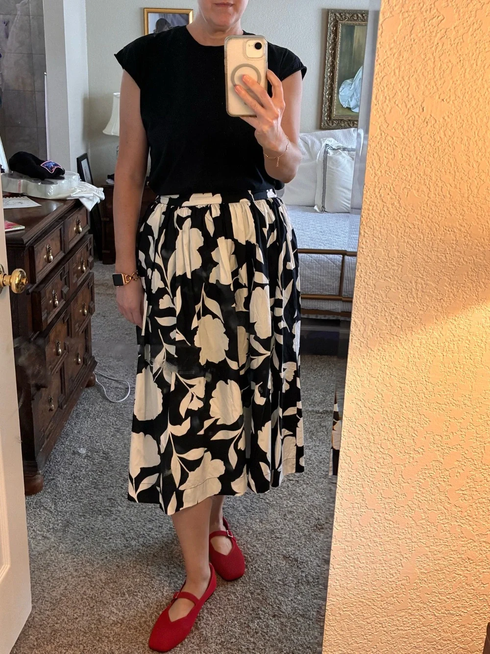 Kate Spade X Target | Skirts | Kate Spade X Target Black White Floral ...